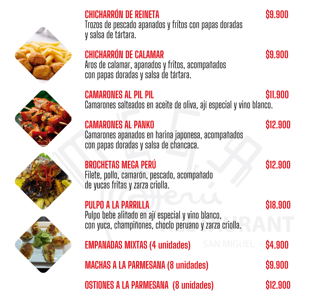 Carta – Mega Perú Restaurant